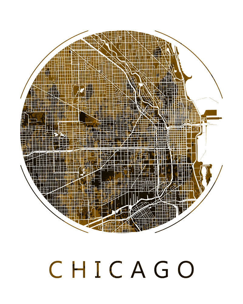 Chicago City Street Map Custom Wall Map Poster – GalleryThane