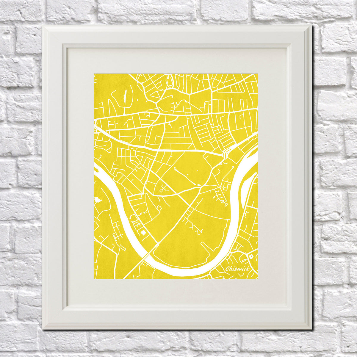 Chiswick London City Street Map Print Feature Wall Art Poster ...