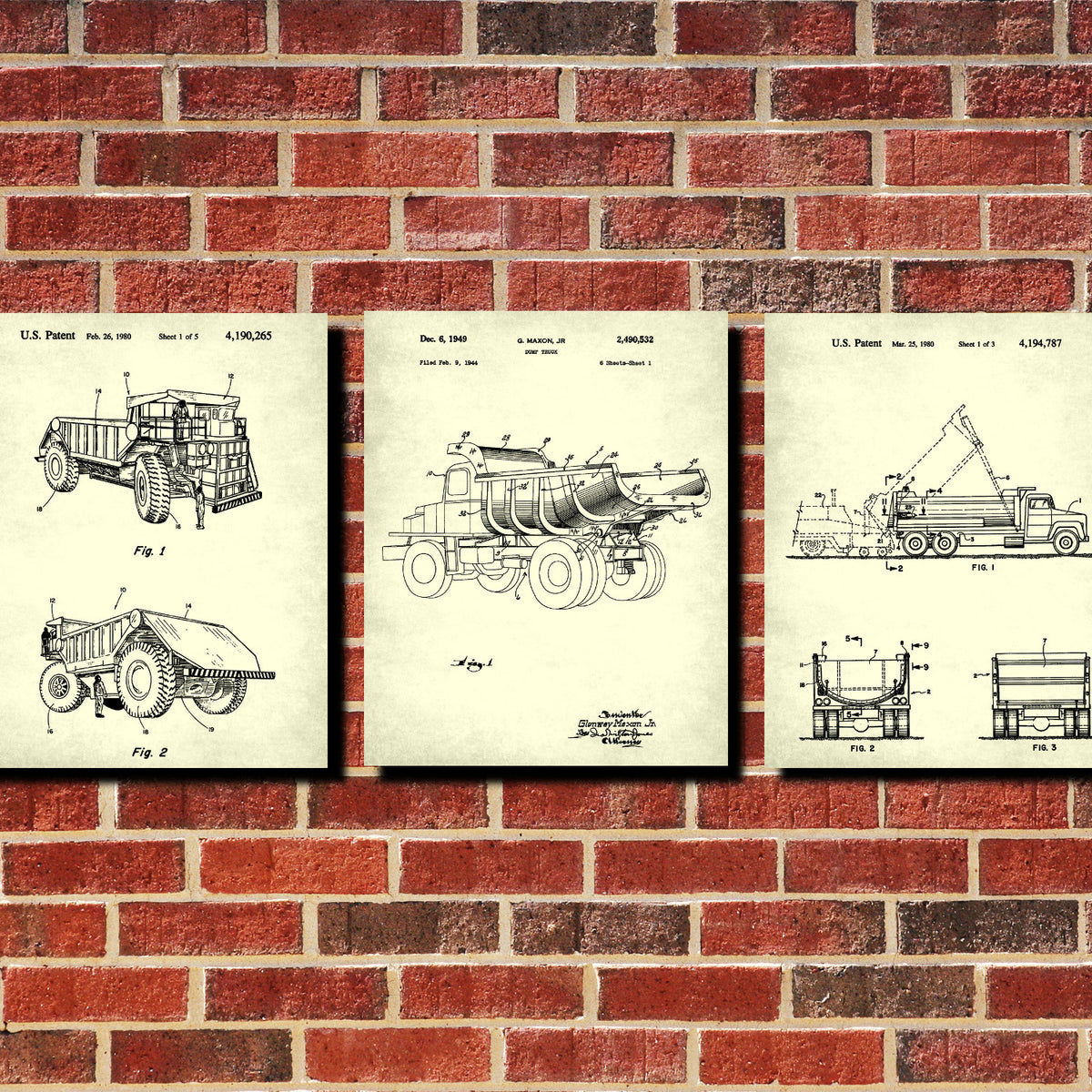 Machinery Posters Set 3 Construction Equipment Patents – GalleryThane