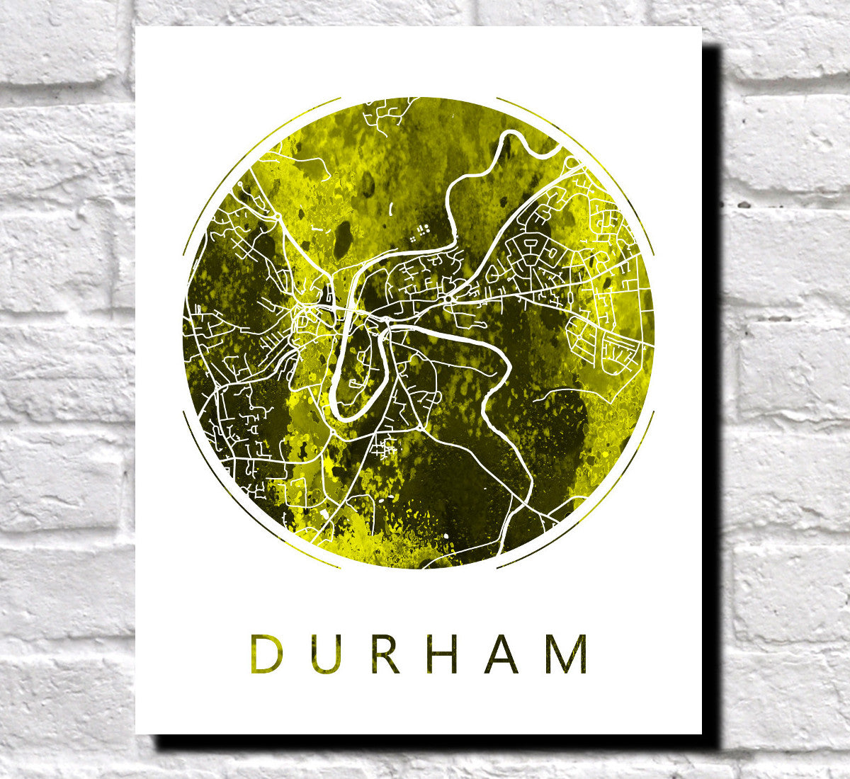Durham Street Map Custom Wall Map Poster – GalleryThane