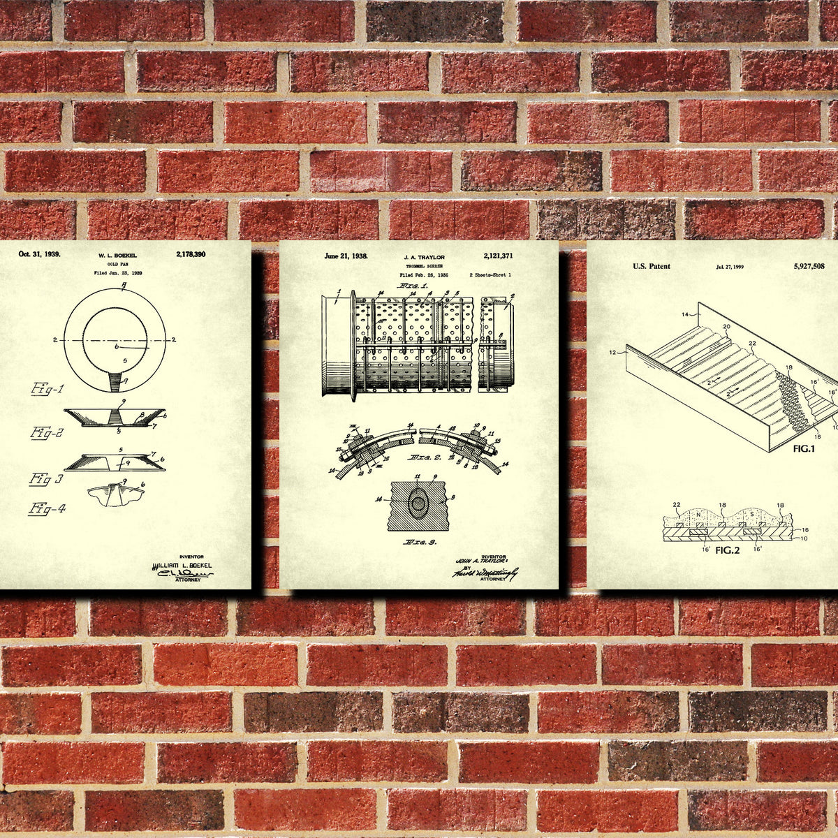 Gold Rush Posters Mining Patent Prints Set 3 Klondike – GalleryThane