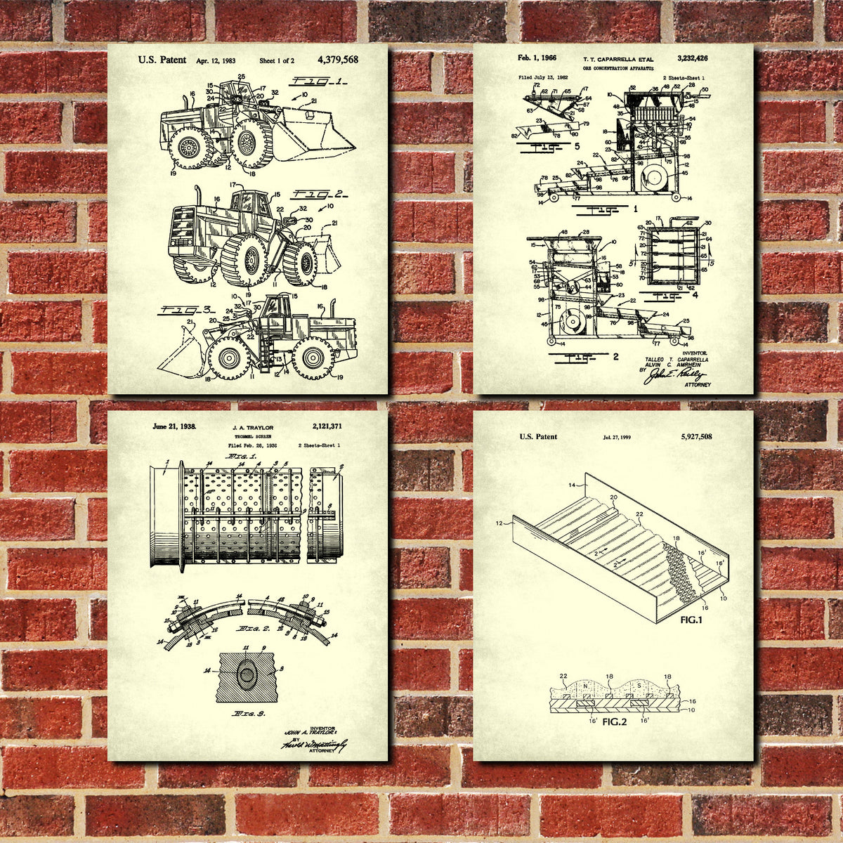Gold Mining Patent Prints Set 4 Klondike Gold Rush Posters – GalleryThane