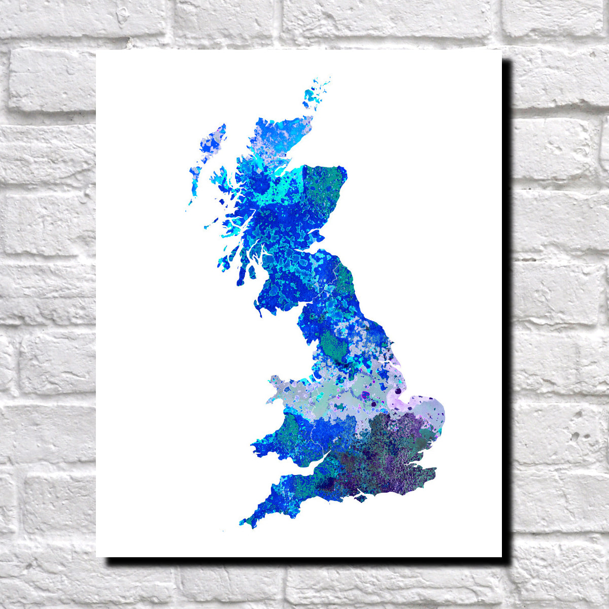 Great Britain Map Print Outline Wall Map of Great Britain – GalleryThane