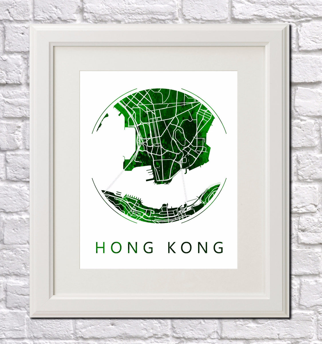 Hong Kong City Street Map Custom Wall Map Poster – GalleryThane