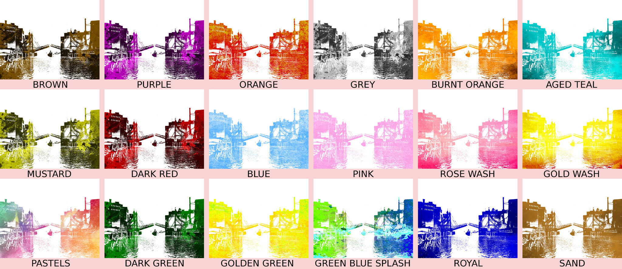 Buffalo Jack Knife Bridge Print City Landscape Poster Feature Wall Art ...