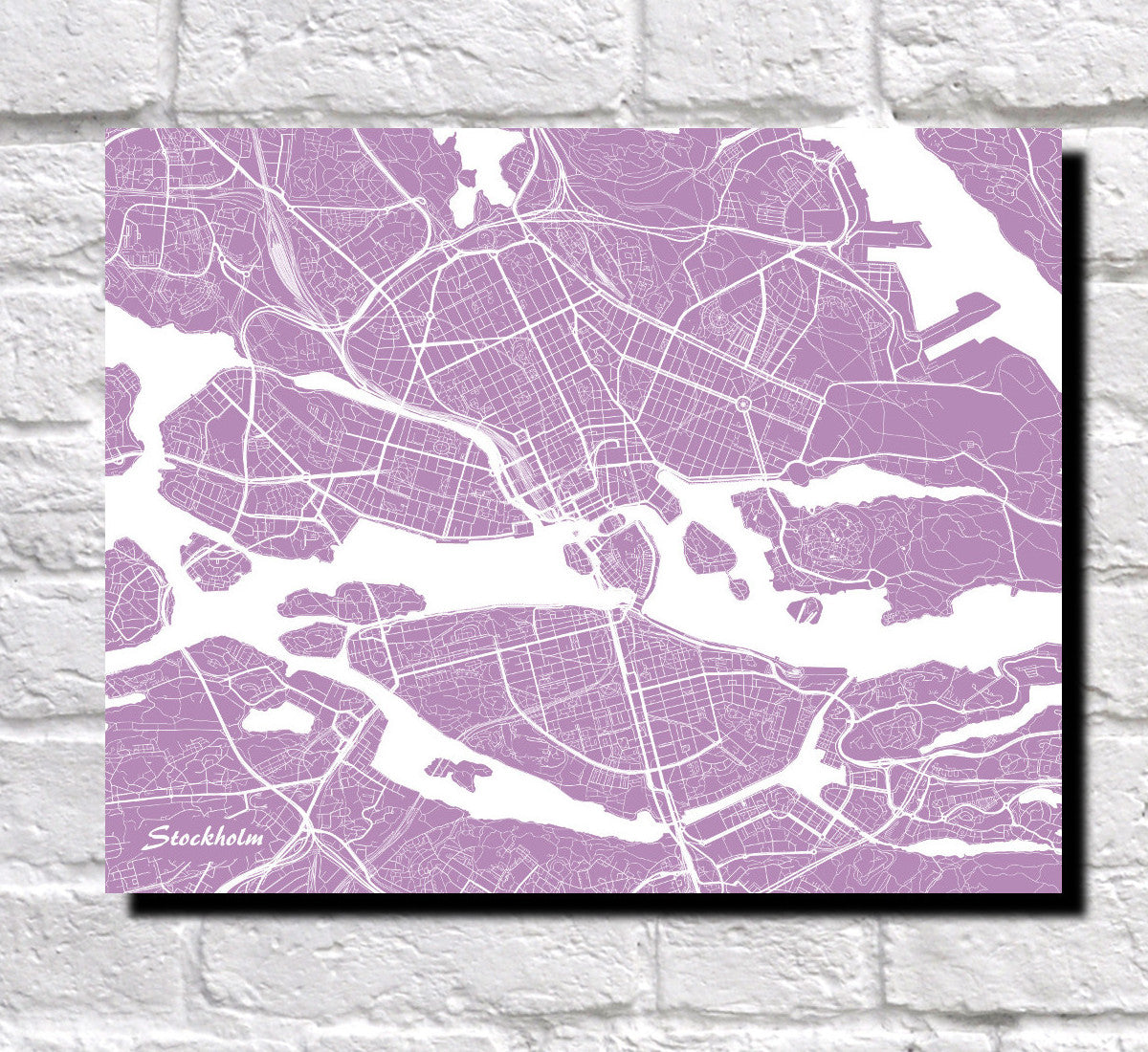 Stockholm City Street Map Print Custom Wall Map – GalleryThane