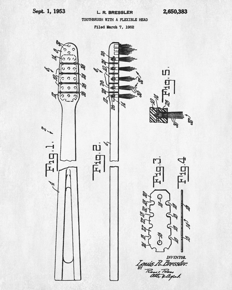 Toothbrush Patent Print Dentist Art Bathroom Poster – GalleryThane